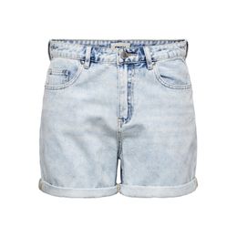 Jeansshorts Only "ONLPHINE", Damen, Gr. XL, N-Gr, light blau bleached denim, Denim/Jeans, Obermaterial: 64% Baumwolle, 30% Viskose, 6% Polyester, unifarben, regular fit kurz, Jeans Jeansshorts, Baumwollmischung, regular fit