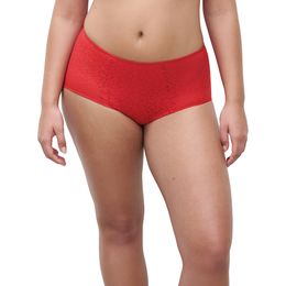 Taillenslip Chantelle "NORAH", Damen, Gr. 40, poppy rot, Obermaterial: 72% Polyamid, 28% Elasthan, k&ouml;rpernah, Unterhosen Taillenslip, florale Spitze, weiche Materialien