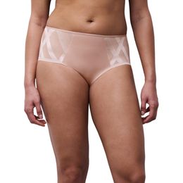 Slip Chantelle "GLAZE", Damen, Gr. 40, soft pink, Obermaterial: 74% Polyamid, 26% Elasthan, leicht gl&auml;nzend, unifarben, k&ouml;rpernah, Unterhosen Slip, grafisches Gewebe mit matten und schimmernden Kontrasten