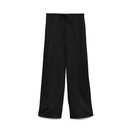 V&eacute;ro Moda Schlupfhose VERO MODA "VMROSIE MW WIDE PANT NOOS", Damen, Gr. L, L&auml;nge 32, schwarz, Web, Obermaterial: 85% Viskose, 15% Leinen, unifarben, oversize lang, Hosen Schlupfhose, Viskosemischung, oversize