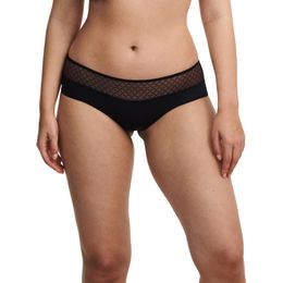Slip Chantelle "NORAH CHIC", Damen, Gr. 36, schwarz, Obermaterial: 75% Polyamid, 25% Elasthan, k&ouml;rpernah, Unterhosen Slip, T&uuml;ll, blickdichtes Gewebe
