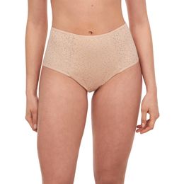 Taillenslip Chantelle "NORAH", Damen, Gr. 38, golden beige, Obermaterial: 72% Polyamid, 28% Elasthan, k&ouml;rpernah, Unterhosen Taillenslip, florale Spitze, weiche Materialien