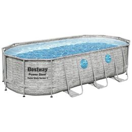 Bestway Pool, Blau, Grau, Wei&szlig;, Metall, Kunststoff, 274x122x549 cm, Freizeit, Pools und Wasserspa&szlig;, Pools, Aufstellpools