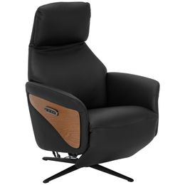 Livetastic Massagesessel, Schwarz, Textil, Leder, Echtleder, Rindleder, 75x112x85 cm, Relaxfunktion, Massagefunktion, USB-Anschluss, USB-C-Anschluss, Wohnzimmer, Sessel, Massagesessel