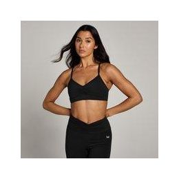 MP Damen TeMPo Sport-BH mit geraffter Vorderseite &ndash; Schwarz - XXL
