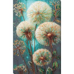 buttinette Perlen-Stickbild "Pusteblumen", 21 x 34 cm