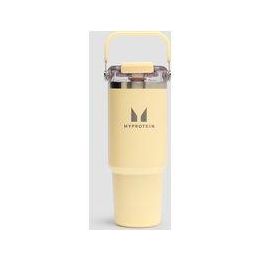 Myprotein Recycling-Metallflasche mit Tragegriff und Strohhalm 900ml - Butter