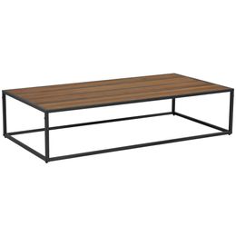 Livetastic Couchtisch, Natur, Schwarz, Holz, Metall, Tanne, massiv, rechteckig, Bodenplatte, 115x27x60 cm, Wohnzimmer, Wohnzimmertische, Couchtische