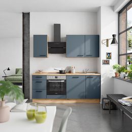 Nobilia K&uuml;chenblock Easytouch High m. Ger&auml;ten Dunkelblau