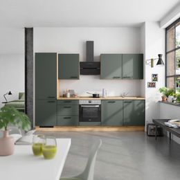 Nobilia K&uuml;chenblock Easytouch High m. Ger&auml;ten Dunkelgr&uuml;n