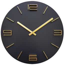 Nextime Wanduhr Gera Schwarz/Gold