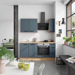 Nobilia K&uuml;chenblock Easytouch High m. Ger&auml;ten Dunkelblau