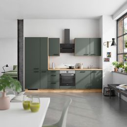 Nobilia K&uuml;chenblock Easytouch High m. Ger&auml;ten Dunkelgr&uuml;n