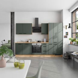 Nobilia K&uuml;chenblock Easytouch High m. Ger&auml;ten Dunkelgr&uuml;n