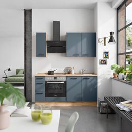 Nobilia K&uuml;chenblock Easytouch High m. Ger&auml;ten Dunkelblau