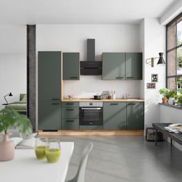 Nobilia K&uuml;chenblock Easytouch High m. Ger&auml;ten Dunkelgr&uuml;n