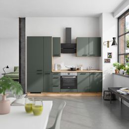 Nobilia K&uuml;chenblock Easytouch High m. Ger&auml;ten Dunkelgr&uuml;n