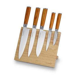 ECHTWERK Messerset Damaszener Braun/Silber 6-teilig