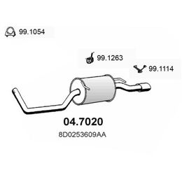 Asso Endschalld&auml;mpfer 047020 f&uuml;r VW