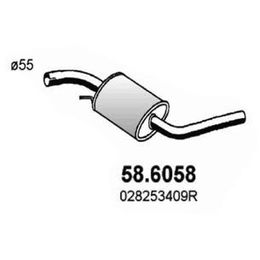 Asso Mittelschalld&auml;mpfer 586058 f&uuml;r VW