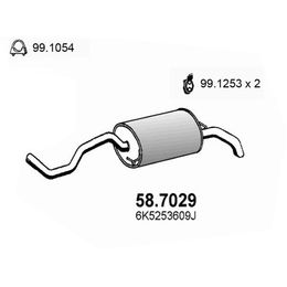 Asso Endschalld&auml;mpfer 587029 f&uuml;r VW