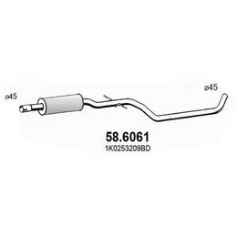 Asso Mittelschalld&auml;mpfer 586061 f&uuml;r VW