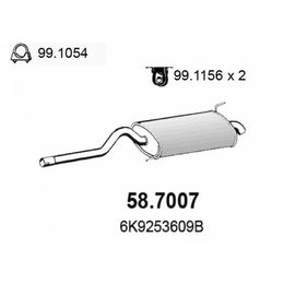 Asso Endschalld&auml;mpfer 587007 f&uuml;r VW