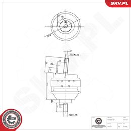 ESEN SKV Lagerung, Motor 75skv332 rechts f&uuml;r Ford