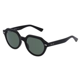 Ray-Ban RB4399 | Unisex-Sonnenbrille | Fassung: Vollrand, Quadratisch, Propionat, Schwarz | Glasfarbe: Gr&uuml;n
