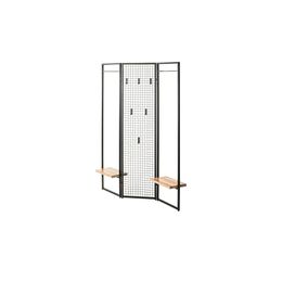 H&ouml;ffner Standgarderobe Reggio &brvbar; schwarz &brvbar; Metall,Holzwerkstoff &brvbar; Ma&szlig;e (cm): B: 133 H: 175 T: 24.0 &raquo; H&ouml;ffner