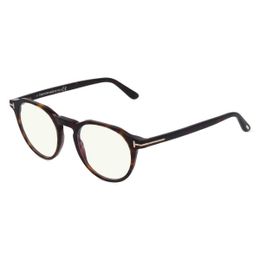 Tom Ford FT5833-BL Brille Herren | Fassung: Vollrand, Rund, Havanna