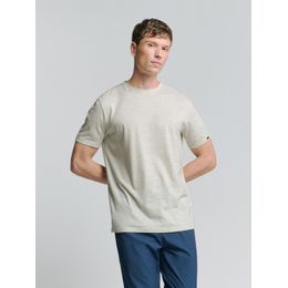 T-Shirt NO EXCESS "NO EXCESS T-Shirt mit Rundhalsausschnitt", Herren, Gr. L, grau (kit), 70% Baumwolle (recycelt), 30% Polyester (Recycelt), Shirts T-Shirt
