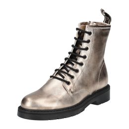 Schn&uuml;rstiefelette Nero Giardini "Nero Giardini Stiefelette Leder", Damen, Gr. 40, braun (bronze), Leder, Schuhe Schn&uuml;rstiefelette