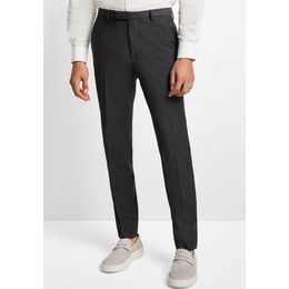 Baukastenhose Cinque "CICASTELLO", Herren, Gr. 106, L-Gr, grau (anthrazit), Web, Obermaterial: 53% Polyester, 43% Schurwolle, 4% Elasthan, unifarben, regular fit lang, Hosen, mit Powerstretch