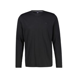 Longsweatshirt Lerros "Longsleeve in Grossen Gr&ouml;ssen", Herren, Gr. 5XL, schwarz, 100% Baumwolle, Sweatshirts