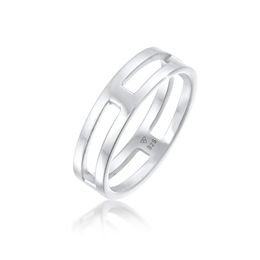 Silberring Kuzzoi "Herren Bandring Steg Massiv 925 Silber" Gr. 60, silber, Fingerringe, Herren, 60mm, ohne Stein, Silber 925 (Sterlingsilber), 6mm, Silberring