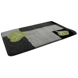 Badematte Kinzler "Geel" Gr. 3, gr&uuml;n (anthrazit, gr&uuml;n), H:20mm, Polyester, Badematten, Badematte, Badteppich, als rechteckig & rund erh&auml;ltlich