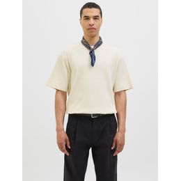 Jack & Jones T-Shirt JACK & JONES "JJEURBAN EDGE STRUCTURE TEE SS", Herren, Gr. L, wei&szlig; (antique wei&szlig; detail:1), Jersey, Obermaterial: 94% Baumwolle, 6% Elasthan, unifarben, relaxed fit normal, Rundhals, Shirts T-Shirt