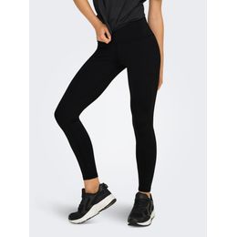 Funktionstights Only Play "ONPJAM-2-MINA LIFE XHW PCK TIGHTS NOOS", Damen, Gr. XS (34), N-Gr, schwarz, Jersey, Obermaterial: 78% Polyester, 22% Elasthan, unifarben, normal, Hosen