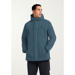 Winterjacke Jack Wolfskin "GLACIER SHIELD JKT M", Herren, Gr. L (52), blau (aluminiumblau), Obermaterial: 100% Polyamid. F&uuml;llung: 100% Polyester. Futter: 100% Polyester, Jacken Winterjacke