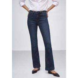 Slim-fit-Jeans Street One, Damen, Gr. 34, L&auml;nge 30, schwarz indigo washed, Web, 72% Baumwolle, 27% Polyester, 1% Elasthan, unifarben, lang, Jeans Slim-fit-Jeans, High Waist