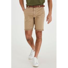 Chinoshorts Blend "BHBrane", Herren, Gr. M, US-Gr&ouml;&szlig;en, grau (lead gray), Web, 97% Baumwolle, 3% Elasthan, regular fit kurz, Hosen Chinoshorts, Stilvolle Chino Shorts mit Eingrifftaschen und G&uuml;rtel