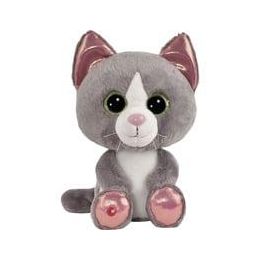 Nici Glubschis Katze Felinja, ca. 25cm, Kuscheltier grau