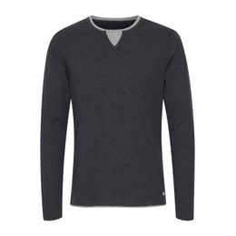 Rundhalsshirt Blend "Rundhalsshirt BHLeonas", Herren, Gr. M, grau (charcoal), Obermaterial: 80% Baumwolle CO. 20% Polyester PES., Shirts Rundhalsshirt