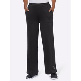 Trainingshose Catamaran, Damen, Gr. 44/46, Normalgr&ouml;&szlig;en, schwarz, 100% Polyester, unifarben, lang, Hosen Trainingshose