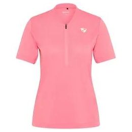Radtrikot Ziener "NEKTARIA-Z", Damen, Gr. 48, strawberry sorbet, Obermaterial: 85% Polyester, 15% Baumwolle. Obermaterial 2: 86% Polyester, 14% Baumwolle, Trikots