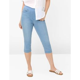 Raphaela by Brax Damen Caprihose Style PAMINA CAPRI BLEACHED LIGHT BLUE SLIGHTUSED, denim hellblau, Gr. 36