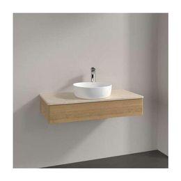 Villeroy & Boch Villeroy und Boch Antao Waschtisch-Unterschrank L09053HN Villeroy und Boch Antao Waschtisch-Unterschrank L09053HN eckig mit Hahnlochbohrung wandh&auml;ngend Befestigungsset wird mitgeliefert Raumsparsiphon Waschbecken mittig mit Auszugsbeleuchtung 1 x LED/14,