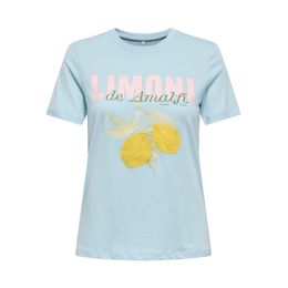 Only sheego Gro&szlig;e Gr&ouml;&szlig;en Kurzarmshirt, winter sky print:limoni de amalfi, Gr&ouml;&szlig;e M - Damen