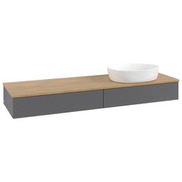 Villeroy & Boch Villeroy und Boch Antao Waschtisch-Unterschrank K16111GK 160x19x50cm, Waschbeckenplattenfarbe honey oak, anthracite matt lacquer